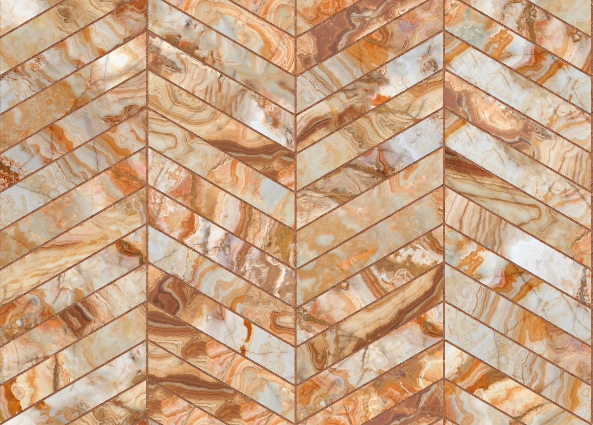Orange Marble Chevron — Architextures
