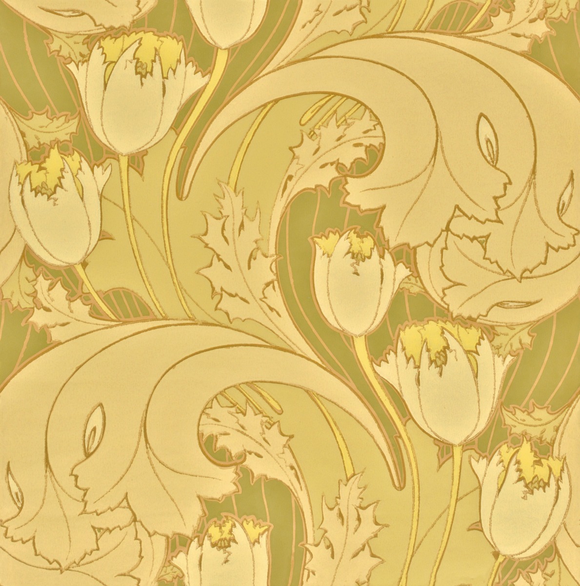 Voysey Tulip Wallpaper — Architextures
